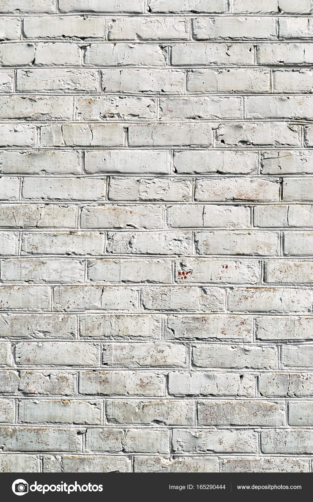 Texture of a brick wall painted with white paint. ⬇ Stock Photo, Image ...