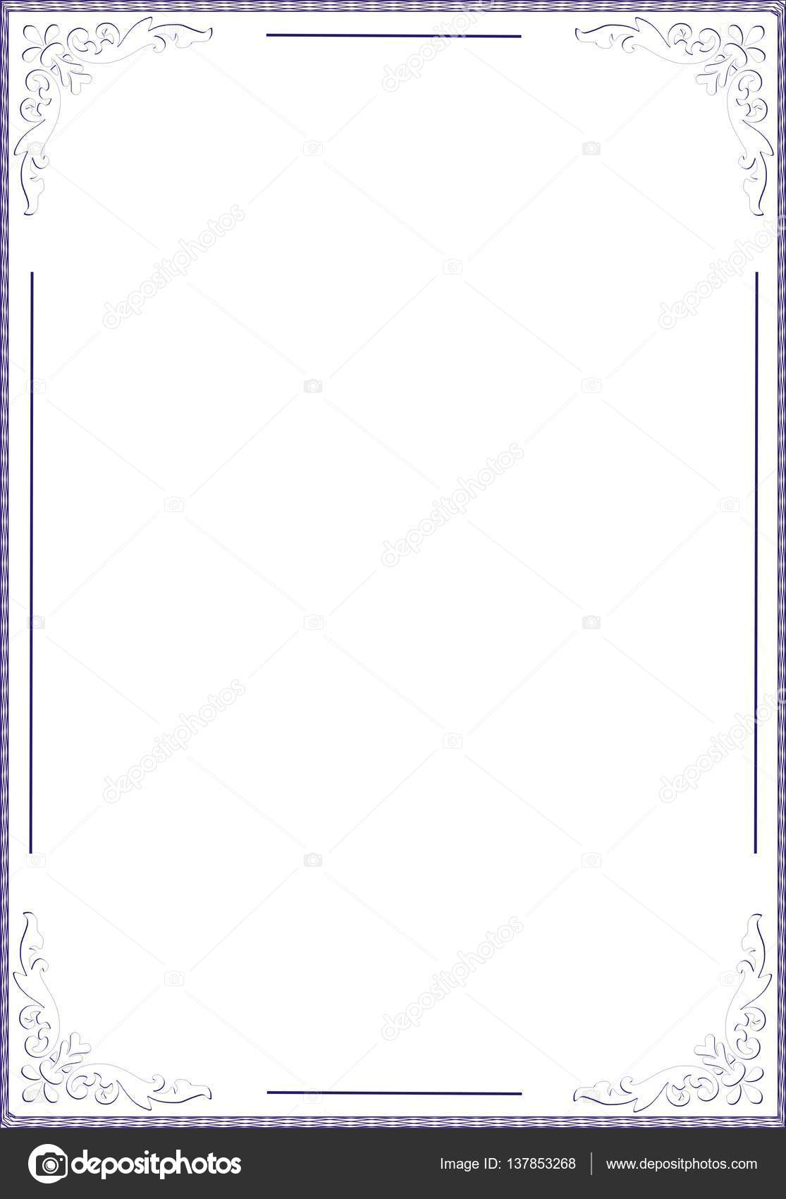 Frame background for diploma certificate Stock Illustration by ©st481 ...