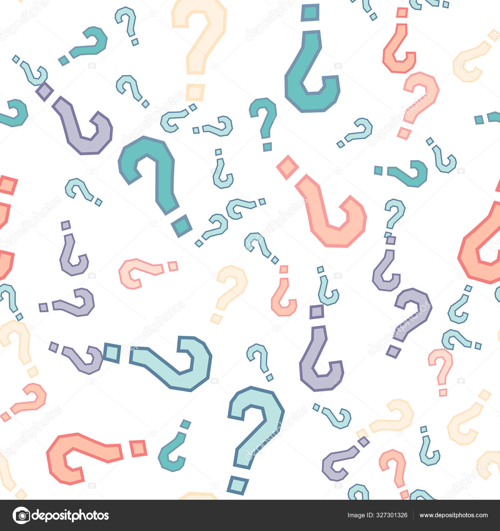 Quiz seamless pattern. Question marks, doubt, faq Stock Vector Image by ...