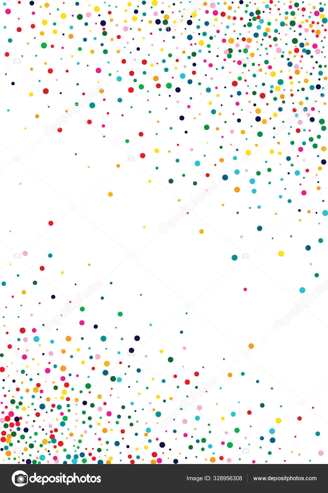 Green Transparent Round Invitation. White Celebration Dust Invitation ...