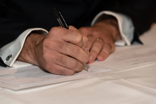 Signing a check Stock Photos, Royalty Free Signing a check Images ...