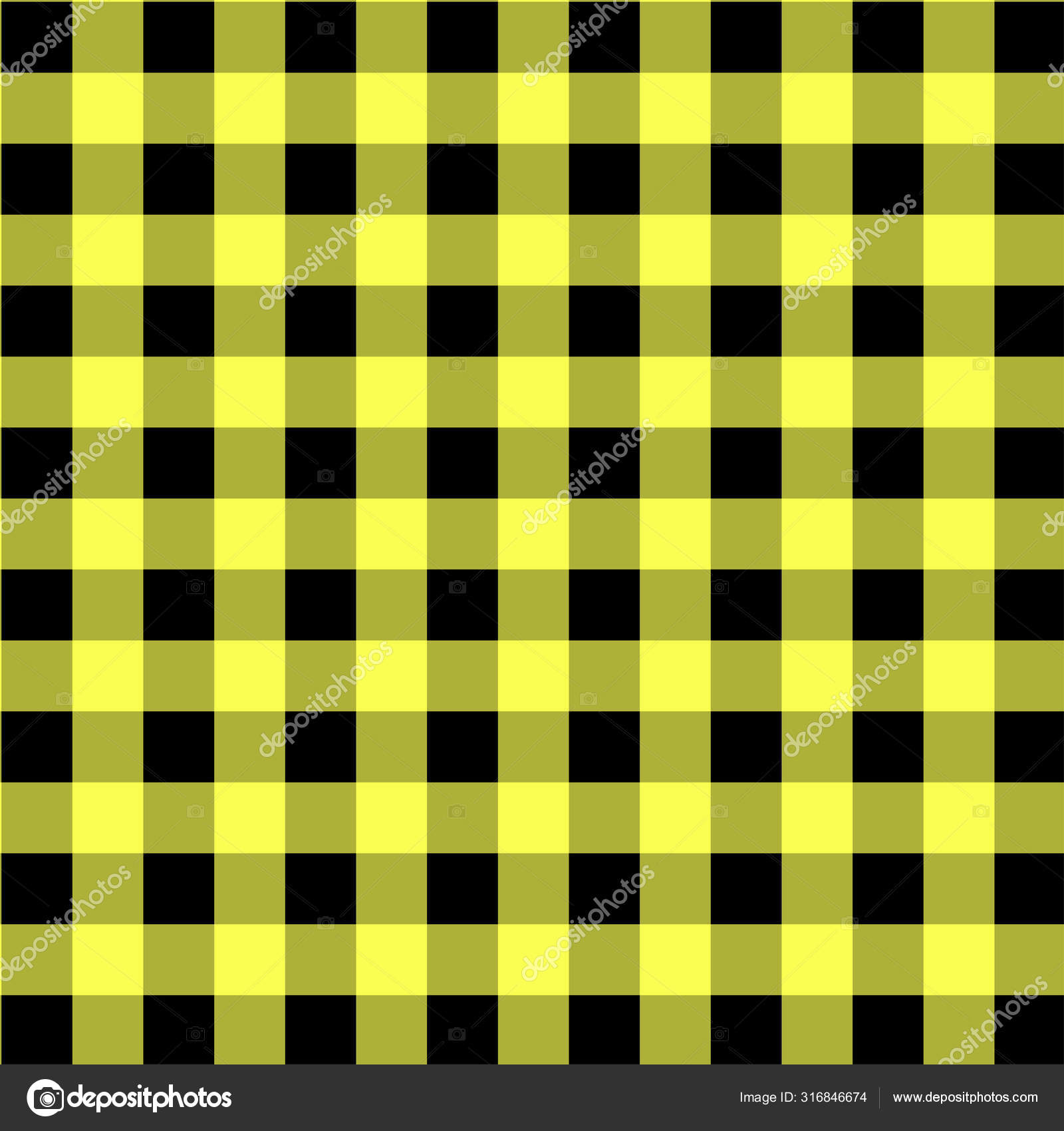 Yellow and Black Gingham pattern. — Stock Vector © Emkan #316846674
