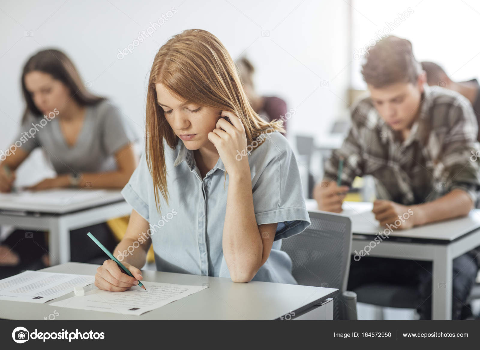 Hs Students Taking Exam
