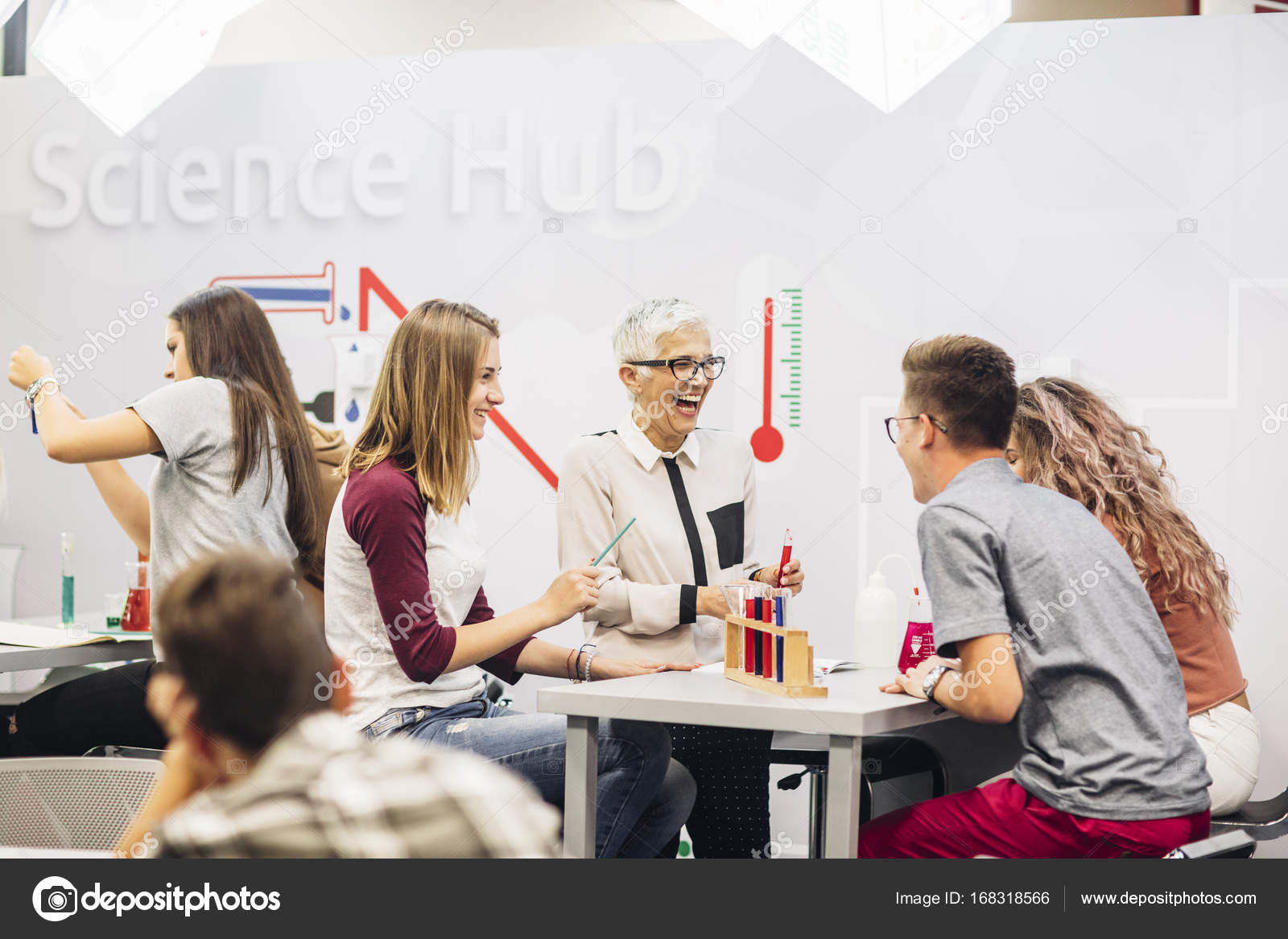 Students on Chemistry Class Stock Photo by ©luminastock 168318566