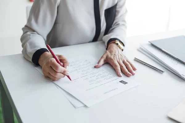 Teacher Grading Exam Paper With A — Stock Photo © luminastock #168320770