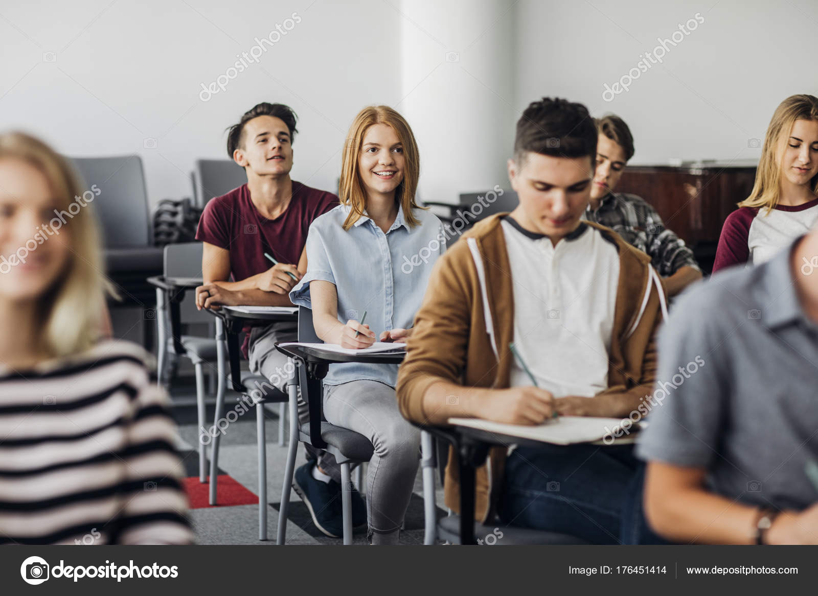 Students Taking Notes In Class