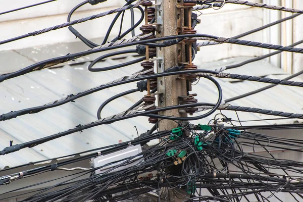 Tangled wires in bangkok Stock Photos, Royalty Free Tangled wires in ...