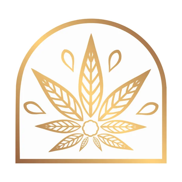 ᐈ Gold leaf logo stock vectors, Royalty Free marijuana leaf logo ...