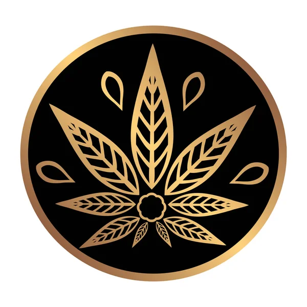 ᐈ Gold leaf logo stock vectors, Royalty Free marijuana leaf logo ...