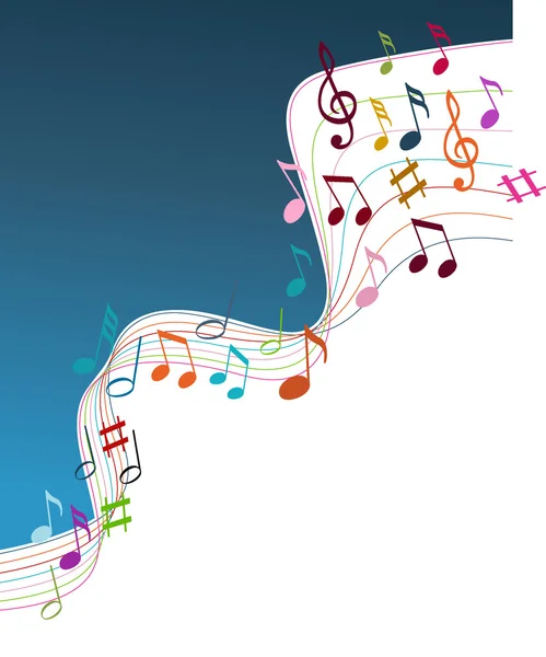Color music notes background Stock Illustration by ©igordudas #122599262