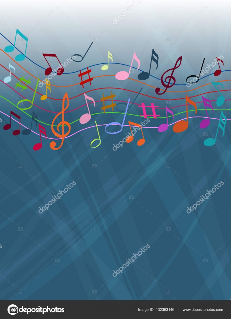 Color music notes on a solide white background Stock Vector Image by ...