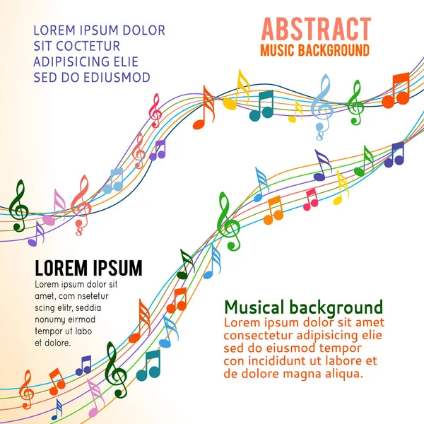 Color music notes — Stock Vector © igordudas #136445676