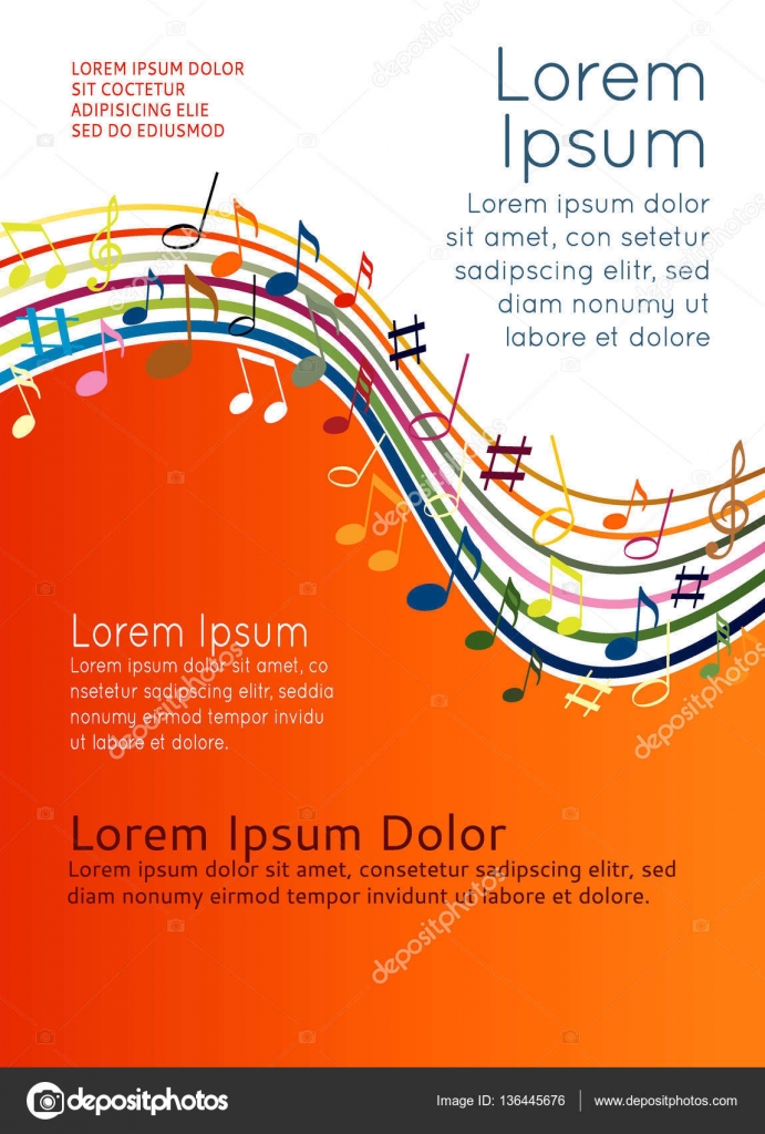 Color music notes — Stock Vector © igordudas #136445676