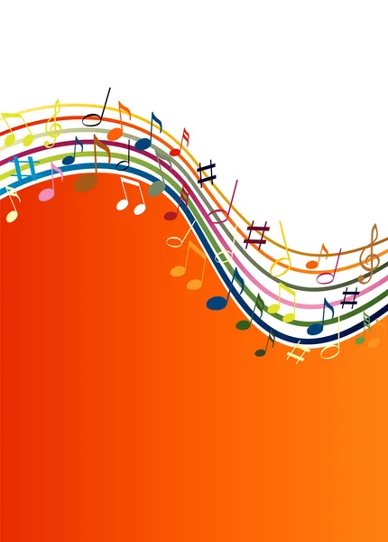 Musical Background Violin Colorful Notes Vector Illustration Stock ...
