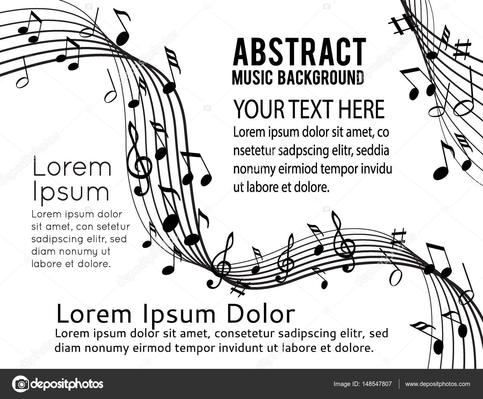 Modèle de brochure avec notes de musique Vecteur par ©igordudas 148547807