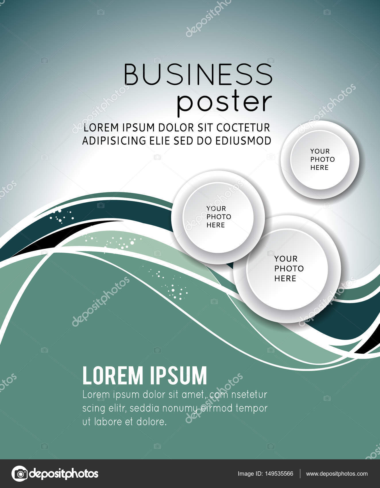 Brochure design with waves Stock Vector Image by ©igordudas #149535566