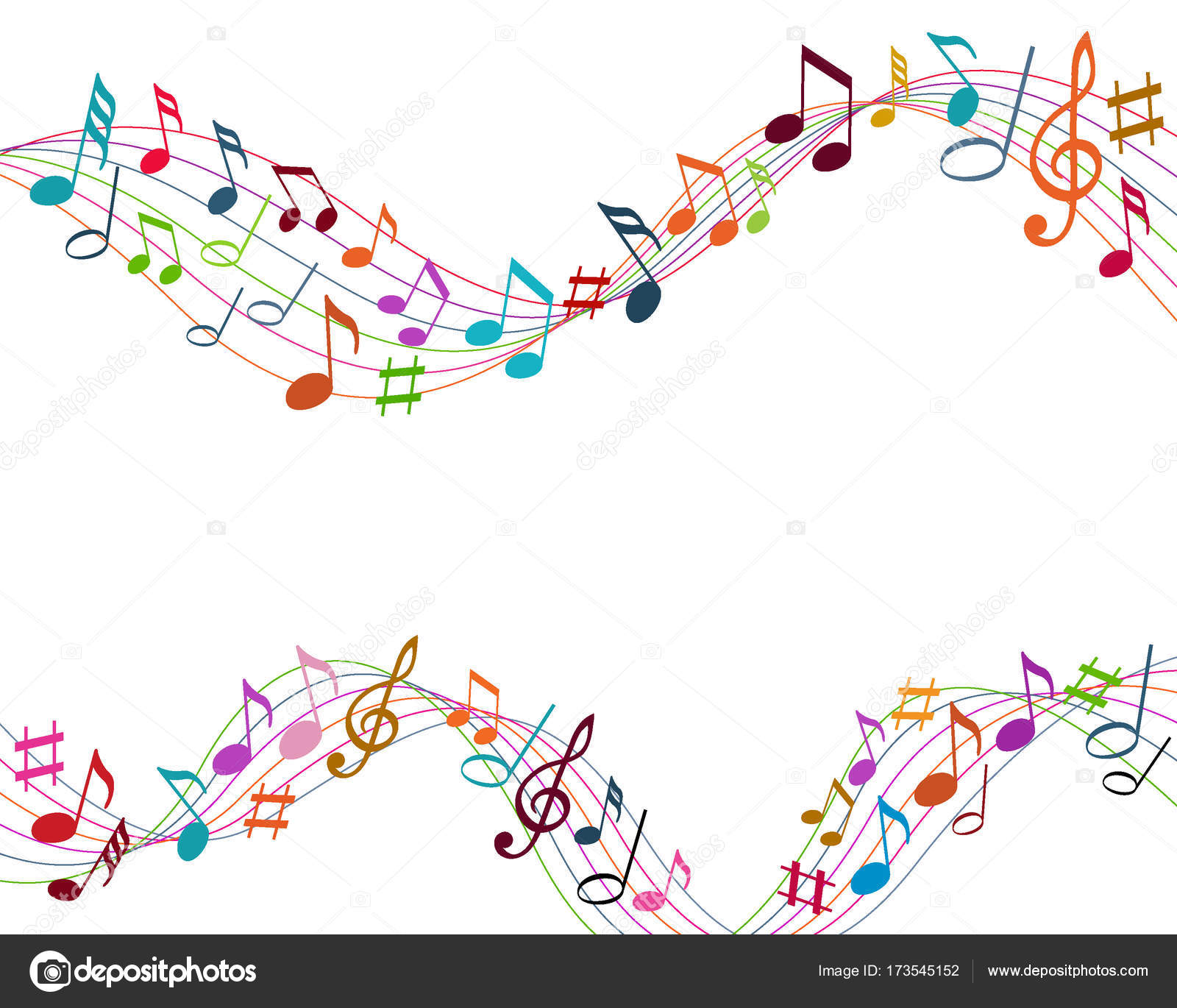 Fondo de notas musicales Vector de stock #173545152 de ©igordudas