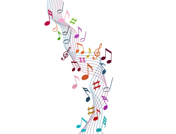 Various music notes on stave, vector Stock Vector Image by ©wawritto ...