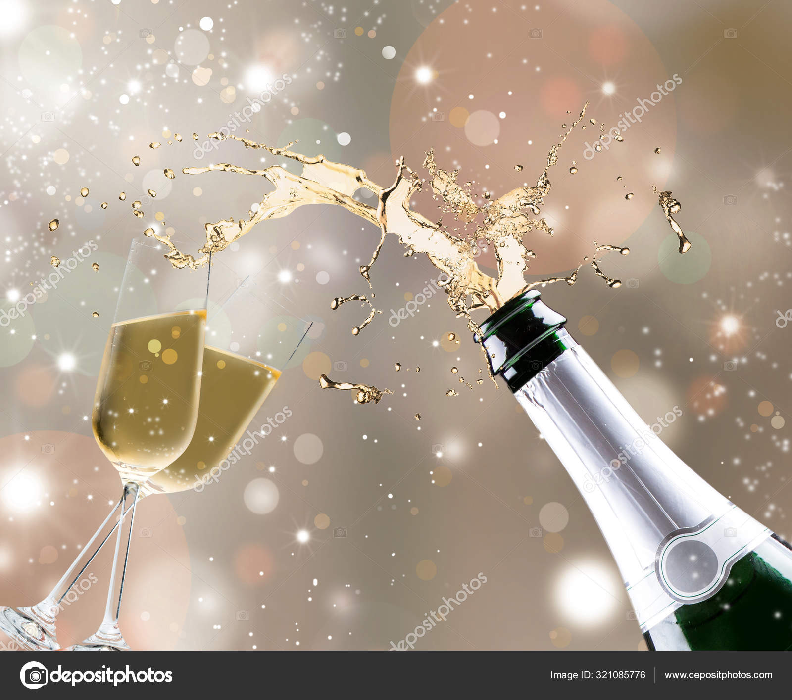 Champagne Explosion Celebration Background Stock Photo by ©habovka ...