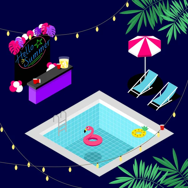 Pool bar Vector Art Stock Images | Depositphotos