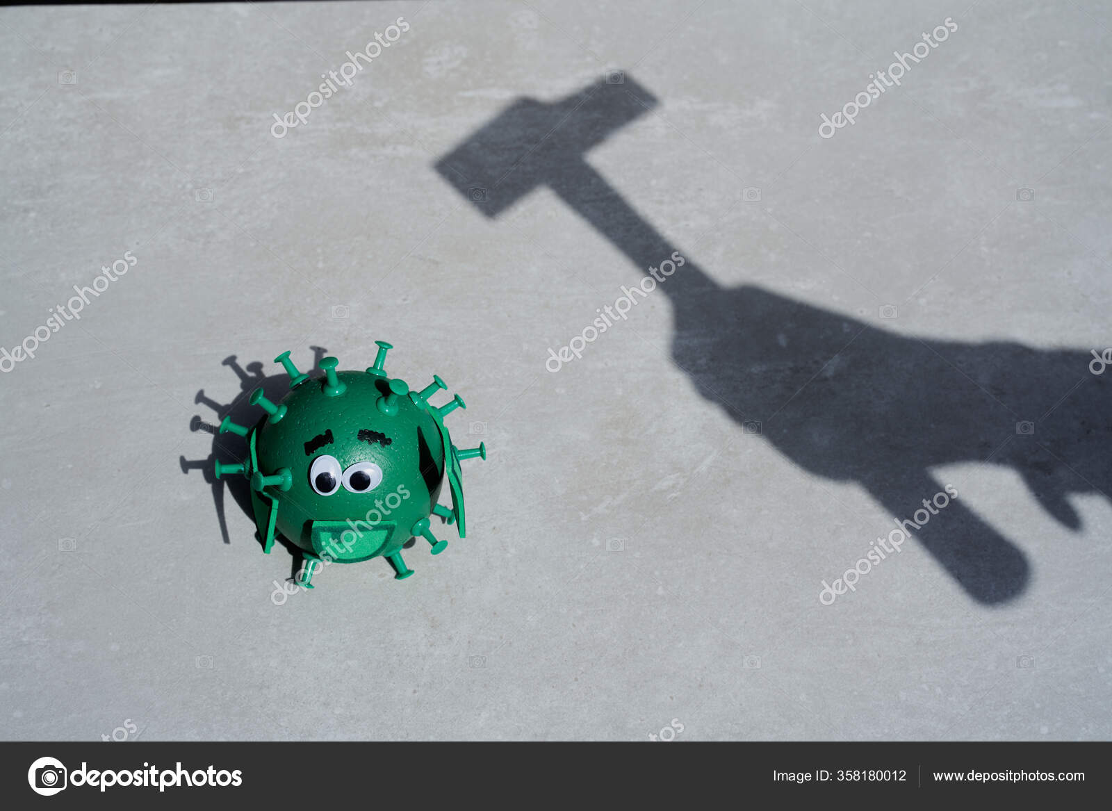 Conceptual Photo Shadow Hand Holding Hammer Hammer Shadow Looks Beat ...
