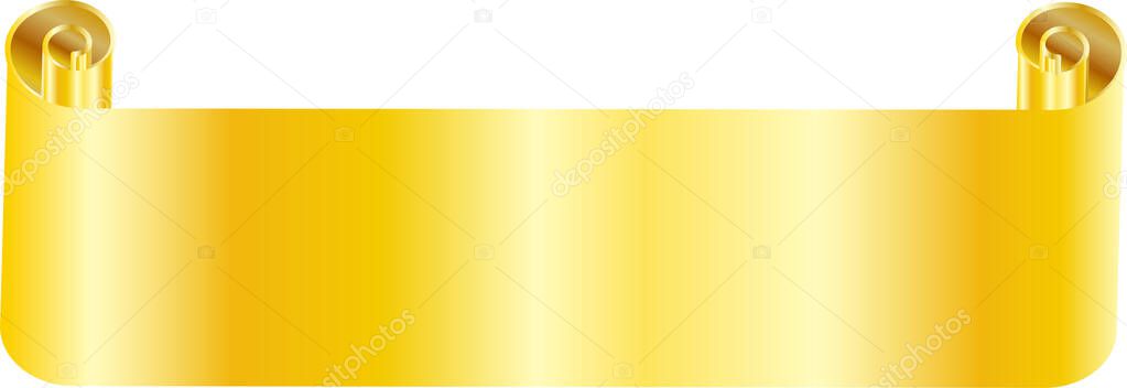 Rollo de título de papel dorado 2024