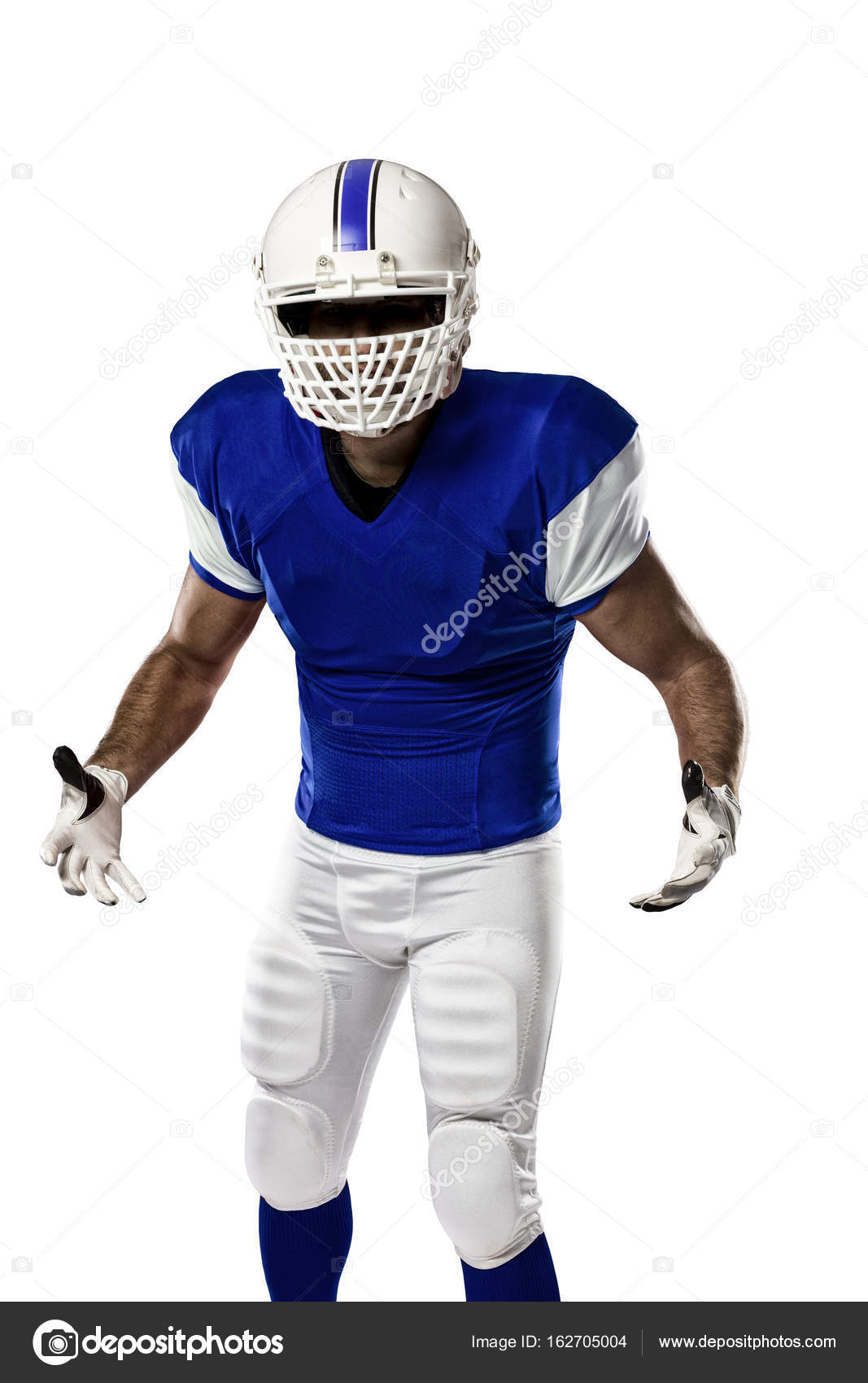 Football Player with a blue uniform — Stock Photo © betochagas #162705004