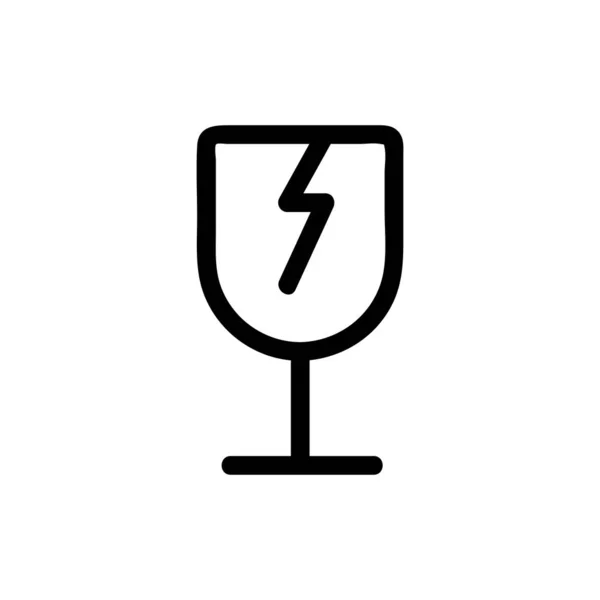 Fragile Vector Icon Fragile Editable Stroke Fragile Linear Symbol Use — Stock Vector ...