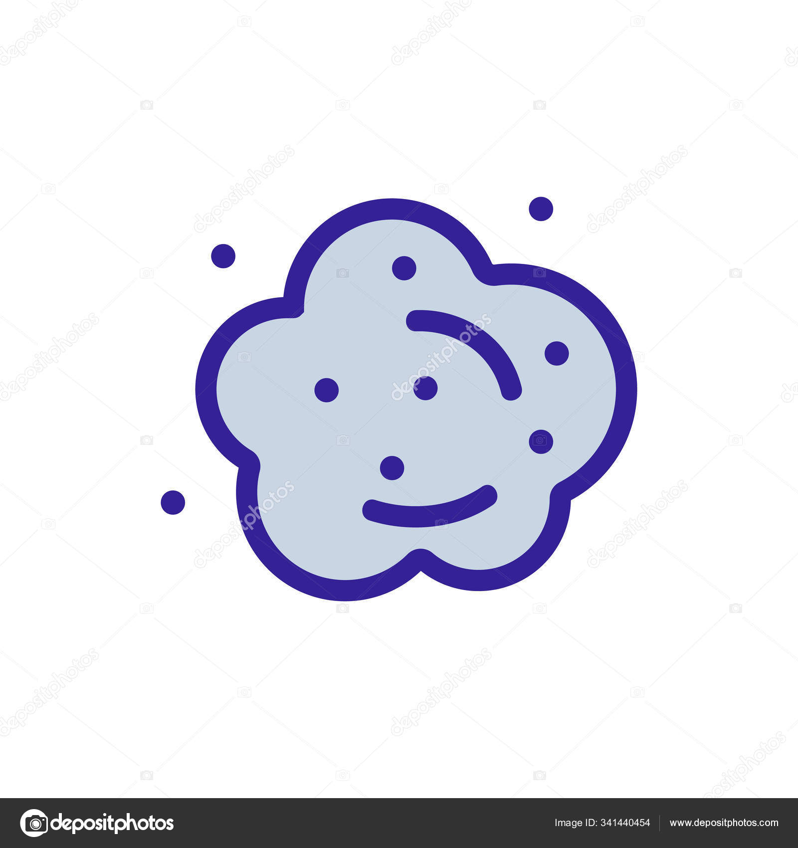 Dust icon vector. Isolated contour symbol illustration Stock Vector ...