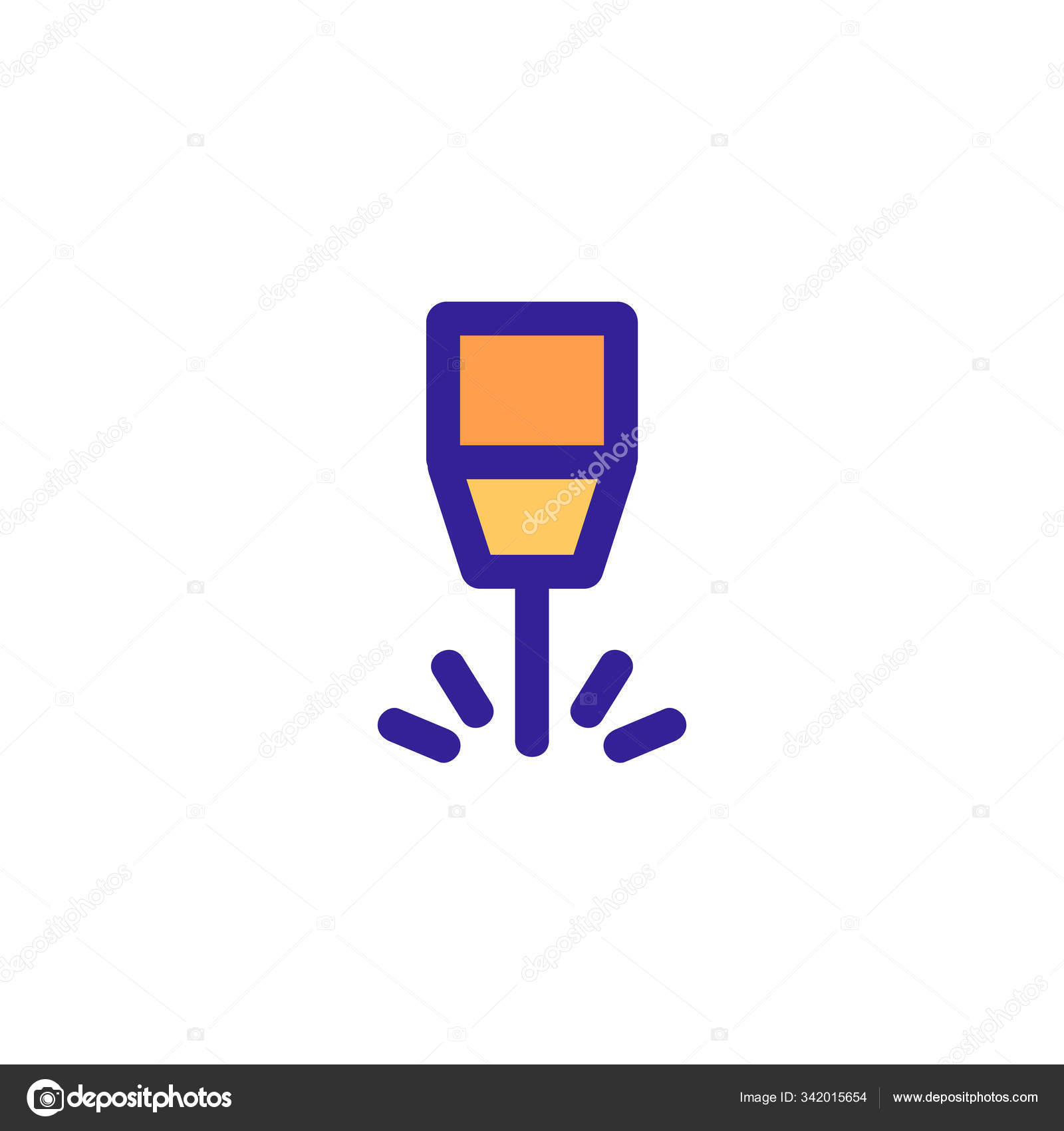 Laser welding cutting icon vector. Isolated contour symbol illustration ...