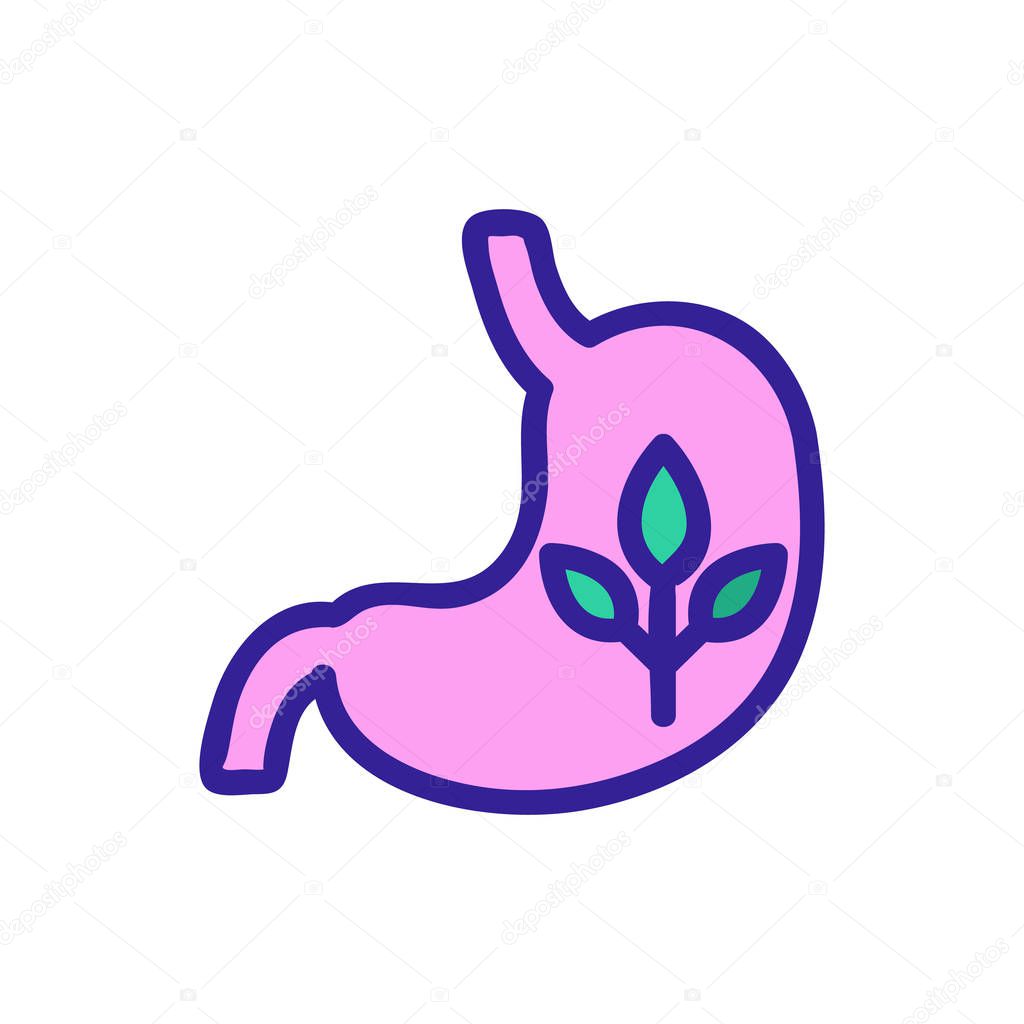 vector icono del estómago. Ilustración del símbolo de contorno aislado 2022