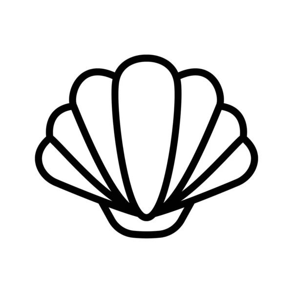 Seashell thin line icon, animal and underwater, shell sign vector ...