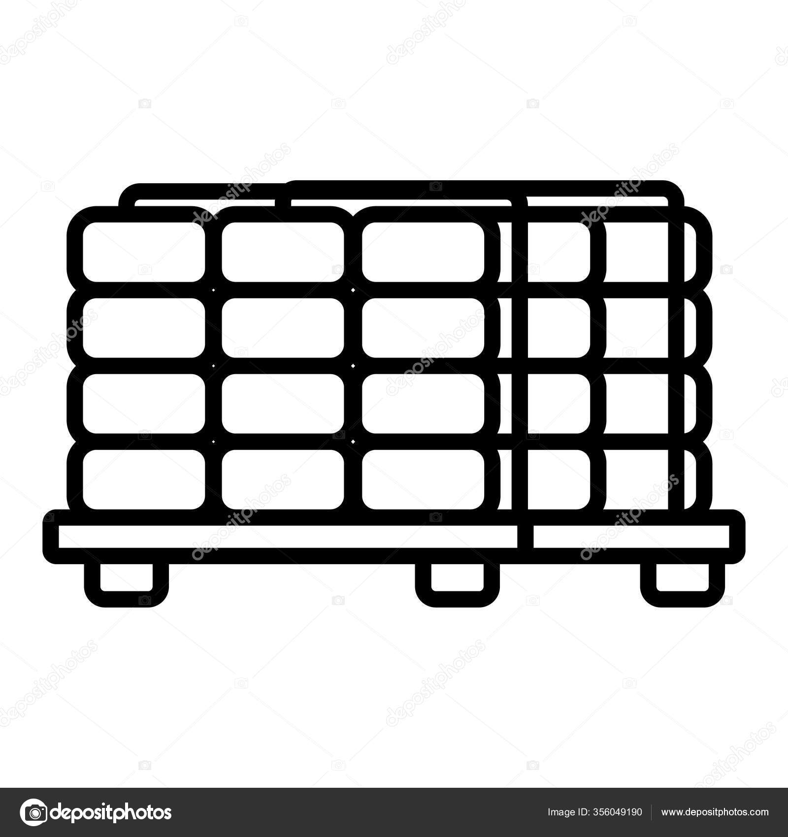 Tile Packing Icon Vector Tile Packing Sign Isolated Contour Symbol ...