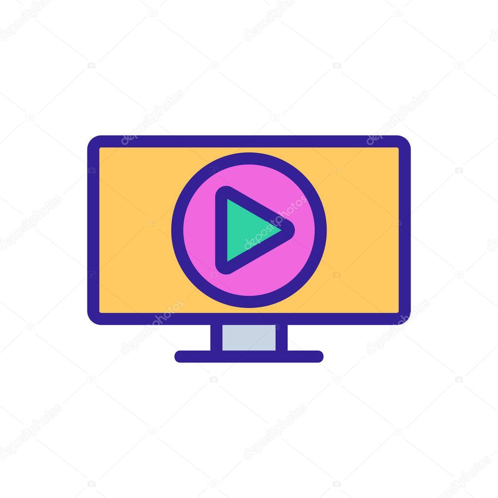 viendo youtube en el vector icono de la televisión. viendo youtube en ...