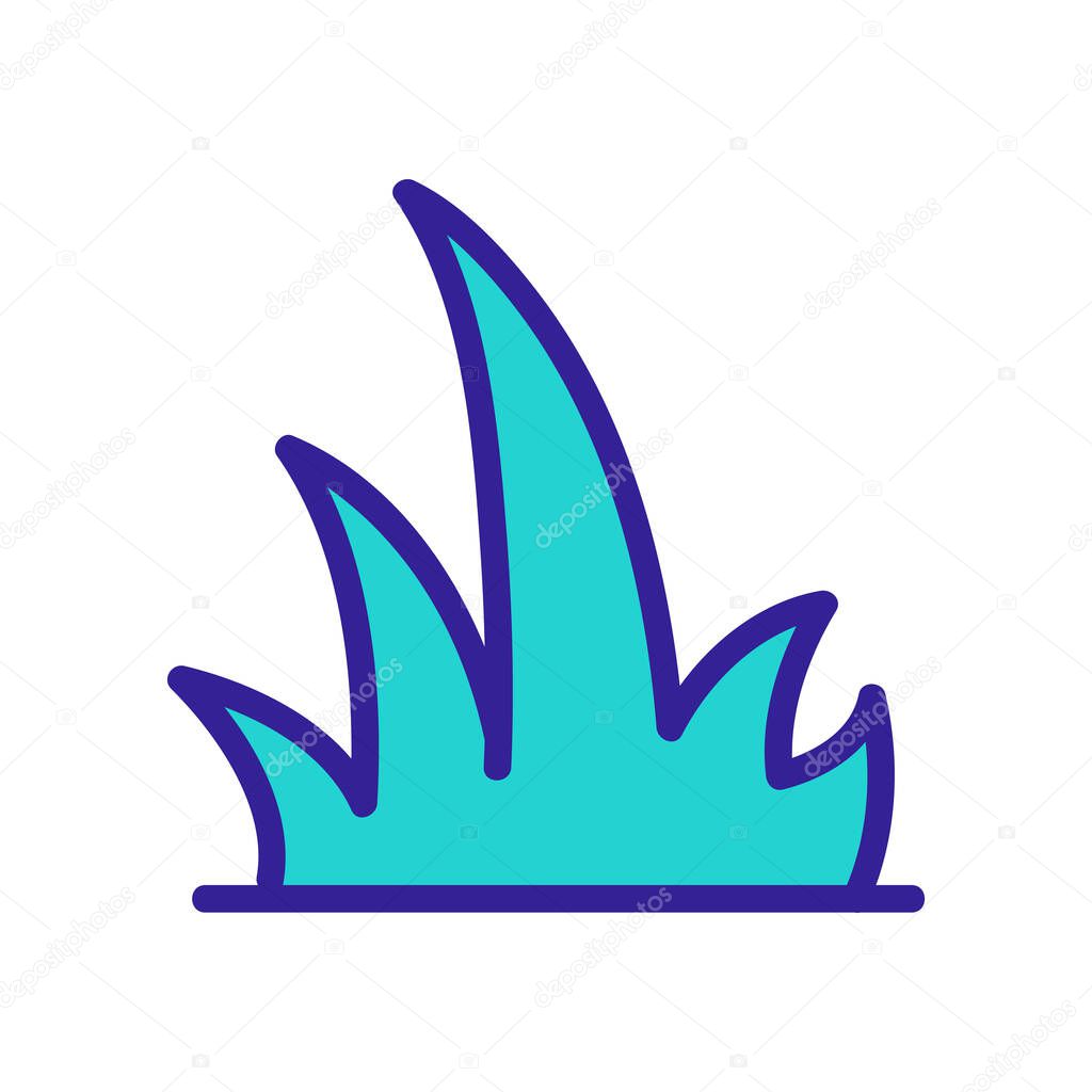 pequeño arbusto exuberante de hierba vector icono. pequeño arbusto ...