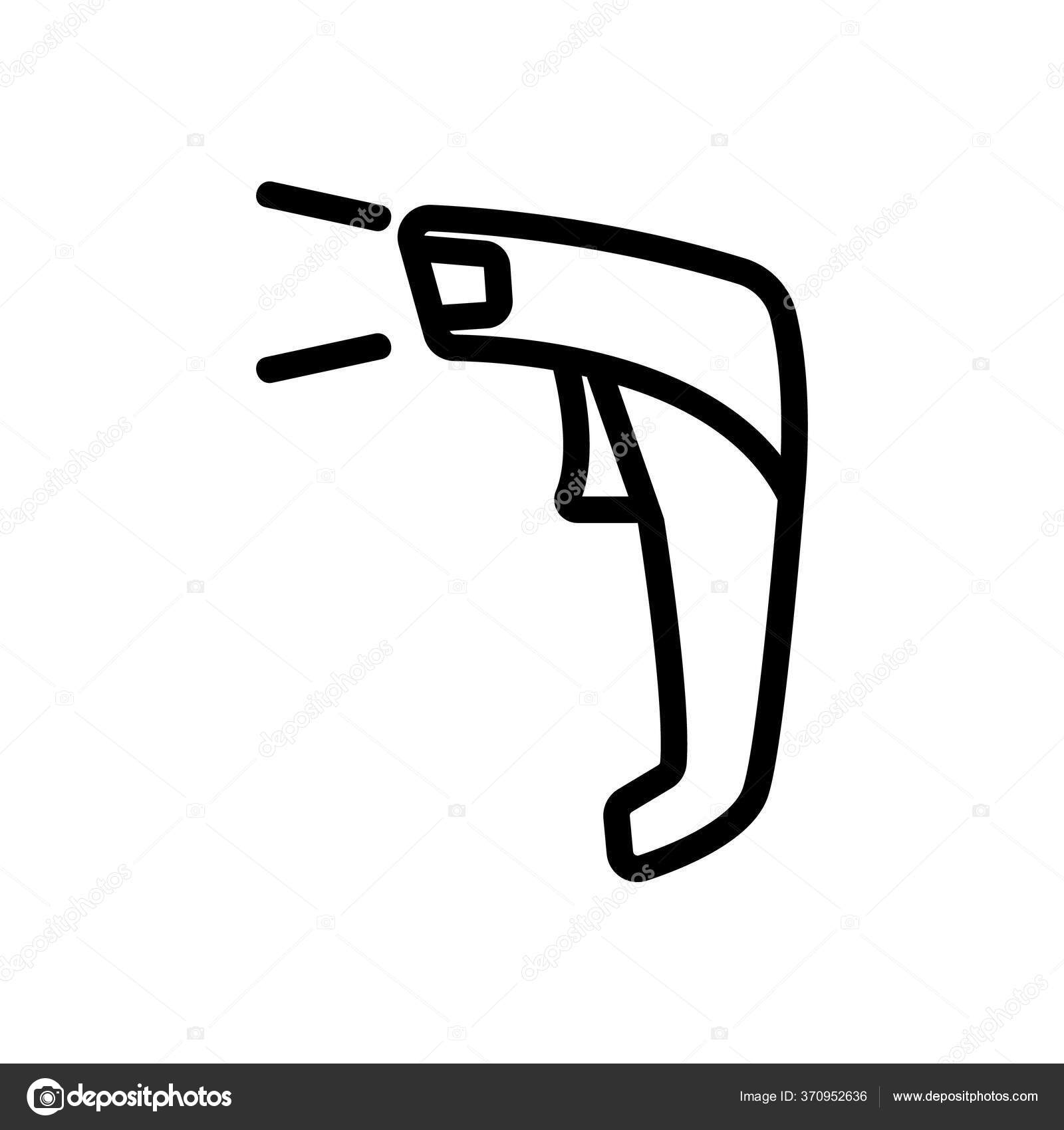 Laser Device Scanning Data Supermarket Icon Vector Laser Device ...