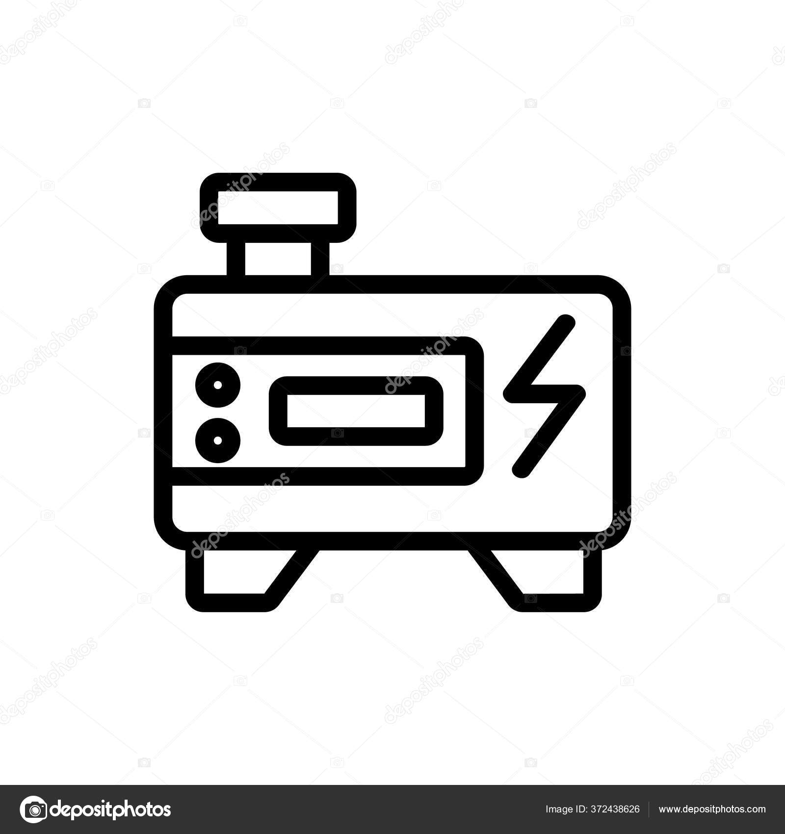 Inverter Generator Icon Vector Inverter Generator Sign Isolated Contour ...