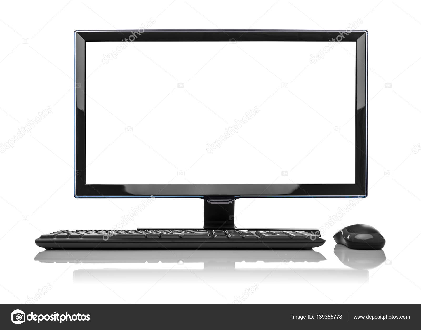 Desktop PC computer isolated. — Stock Photo © believeinme #139355778