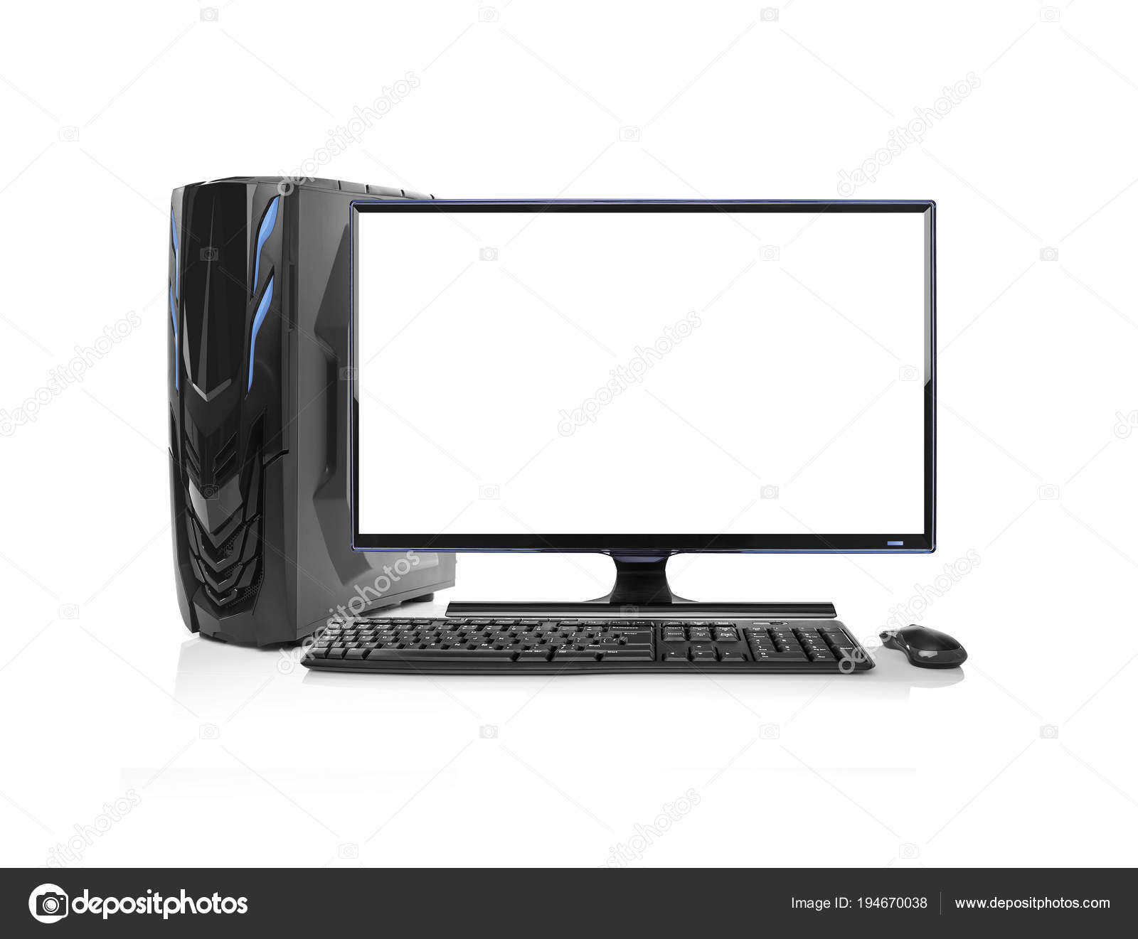 Desktop computer isolated. — Stock Photo © believeinme #194670038