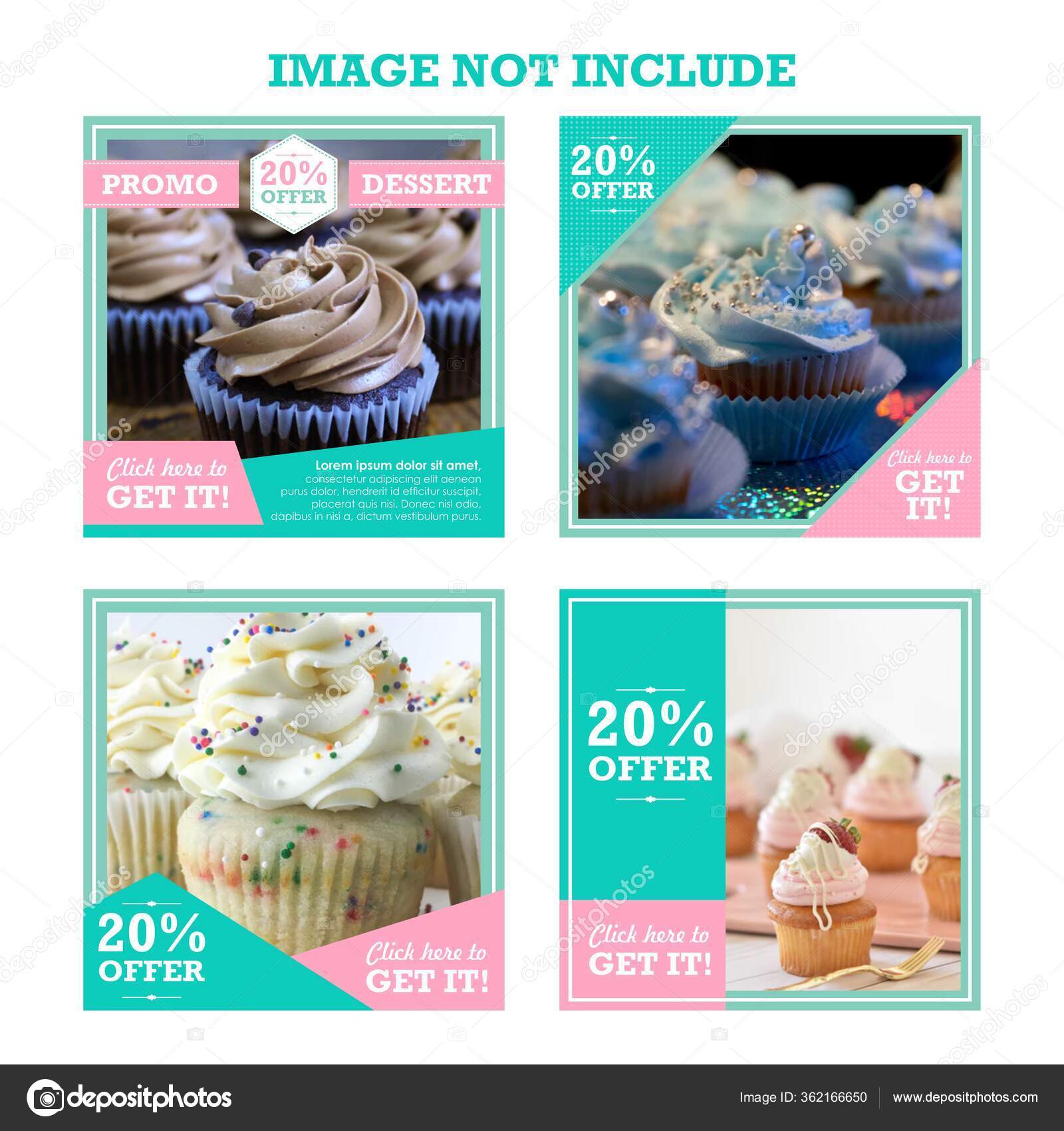 Social Media Post Feed Bakery Promo Eps Stock Vector by ©anggaagungn ...