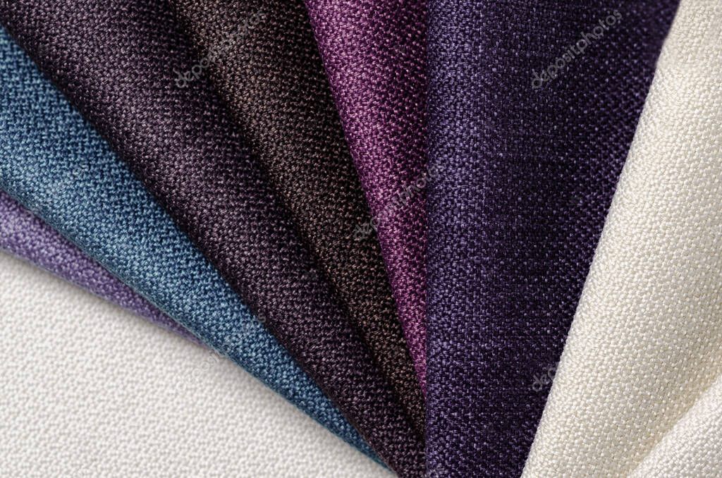 Brillante colección de muestras textiles gunny. Fondo de textura de ...