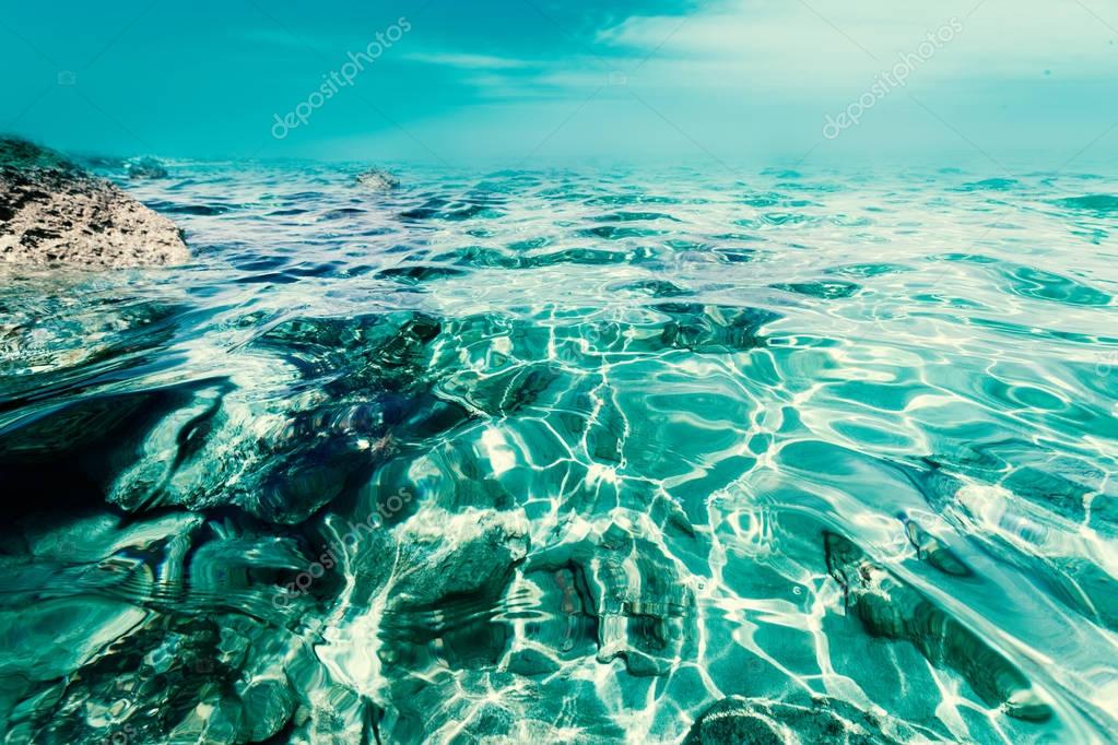 Fondo paraíso natural del agua tropical. 2022