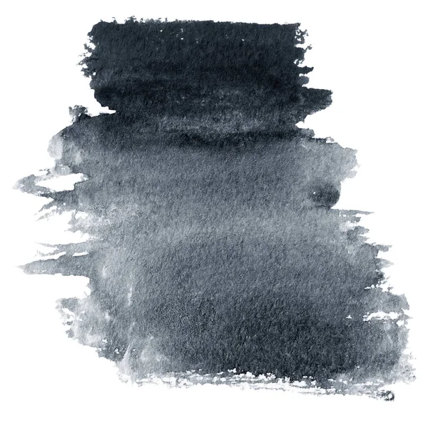 Cyan watercolor stain with watercolour paint blotch and strokes — Stock ...