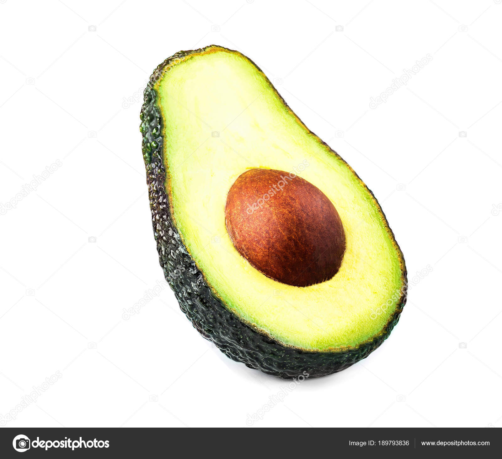 Avocado half on white Stock Photo by ©Zakharova 189793836