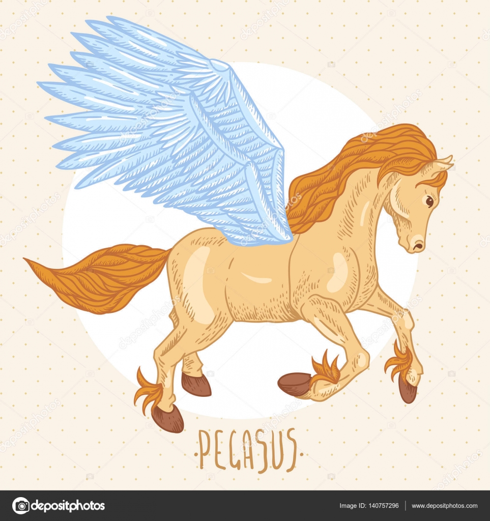 Vector illustration of of winged pegasus Stock Vector Image by ©Depiano ...