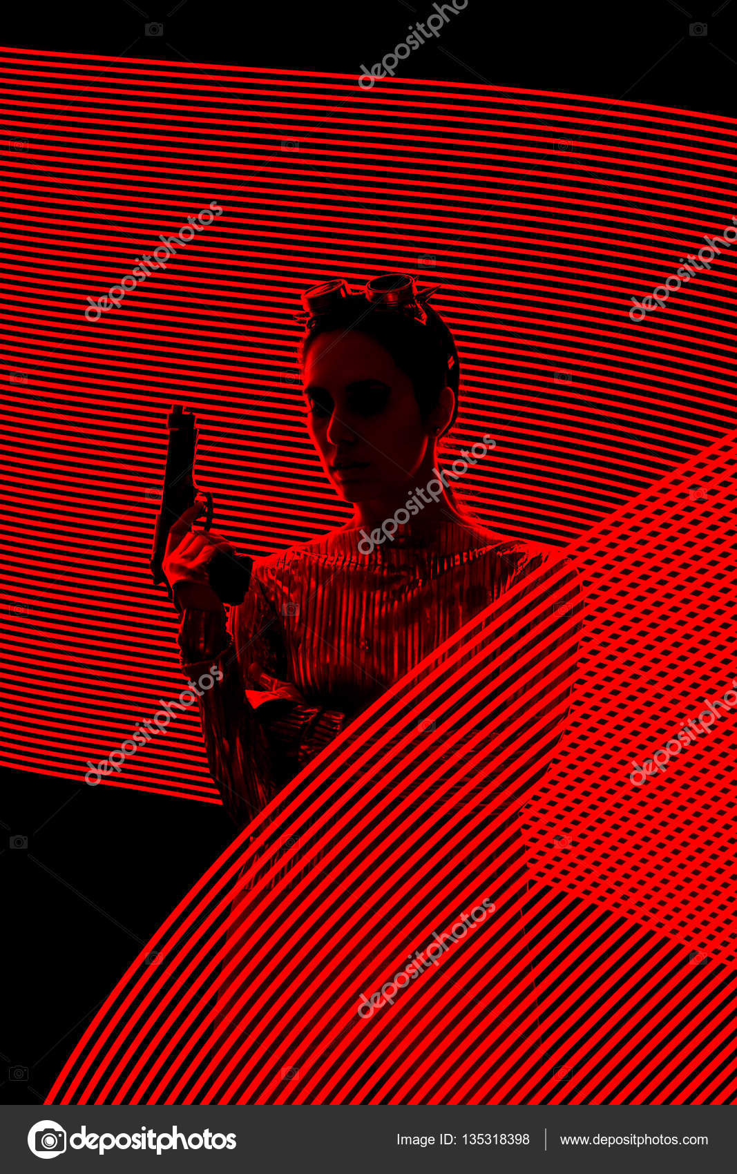 Secret Agent Woman Silhouette