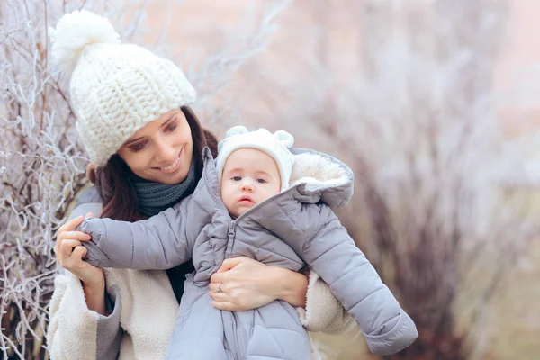 Mother Taking Baby Out Walk Winter Stock Photo by ©nicoletaionescu ...