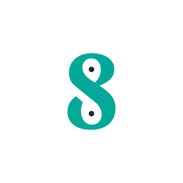 Number Logo Vector Template Design Illustration Number Eight Symbol ...