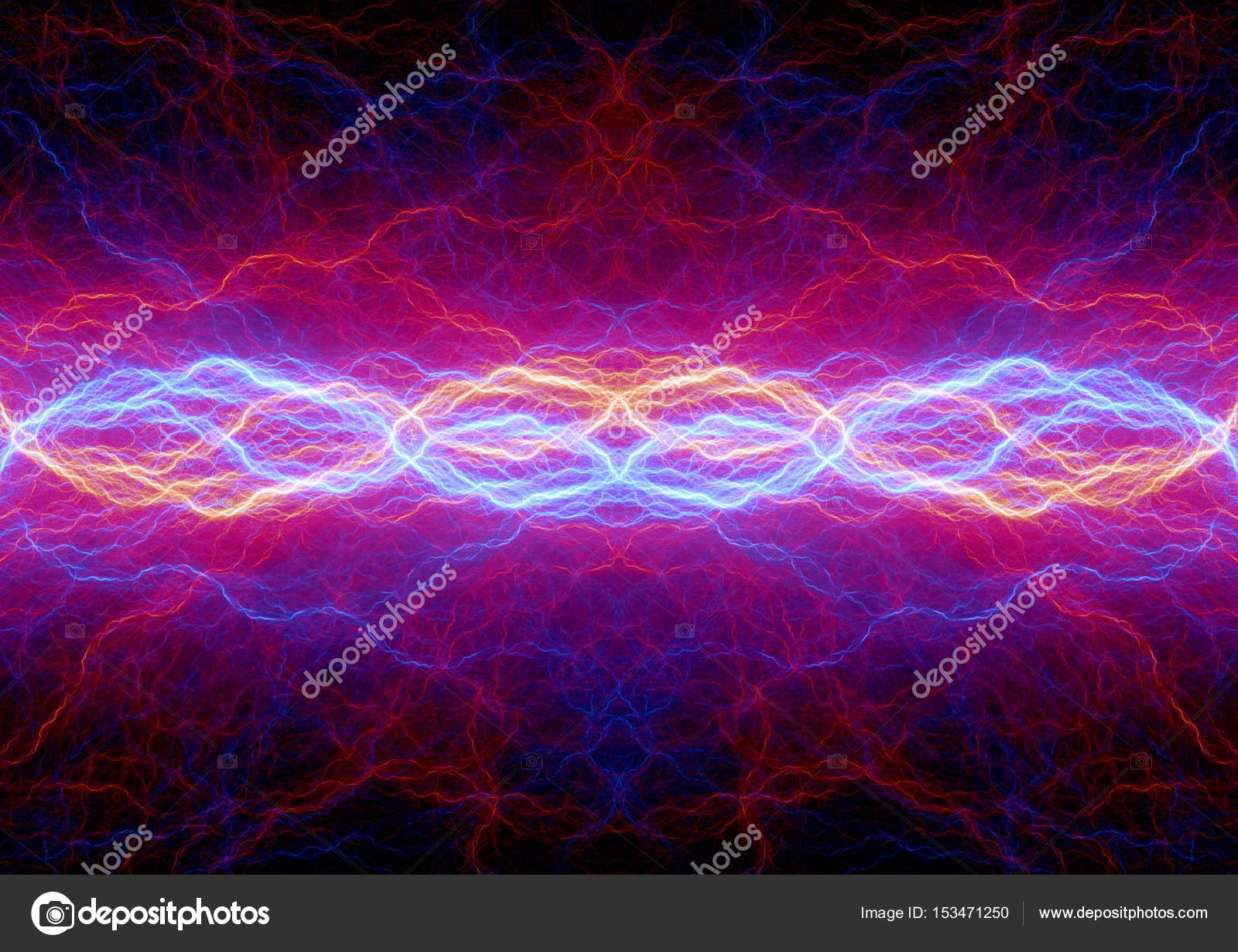 Blue and purple lightning Stock Photo by ©cappa 153471250
