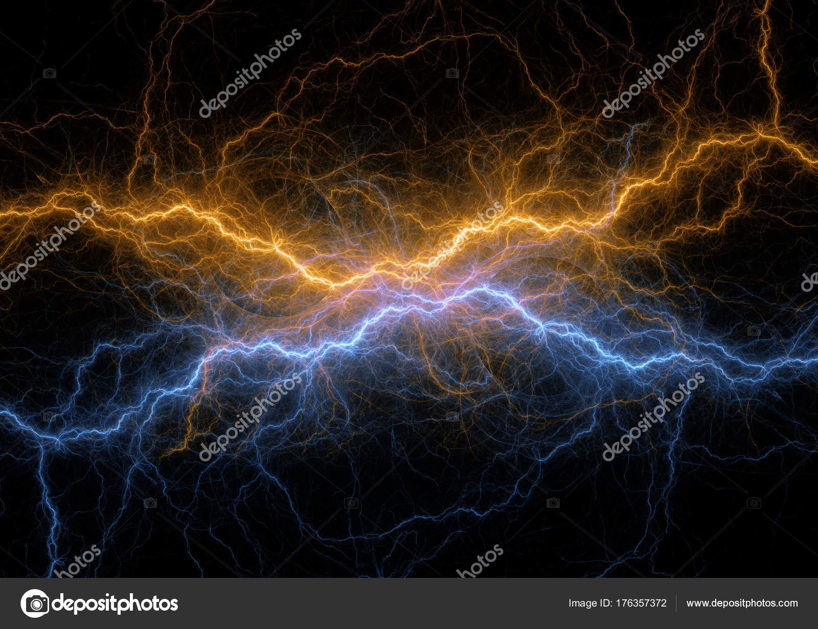 Fire Ice Lightning Sound Waves Visualization Digital Electrocal ...